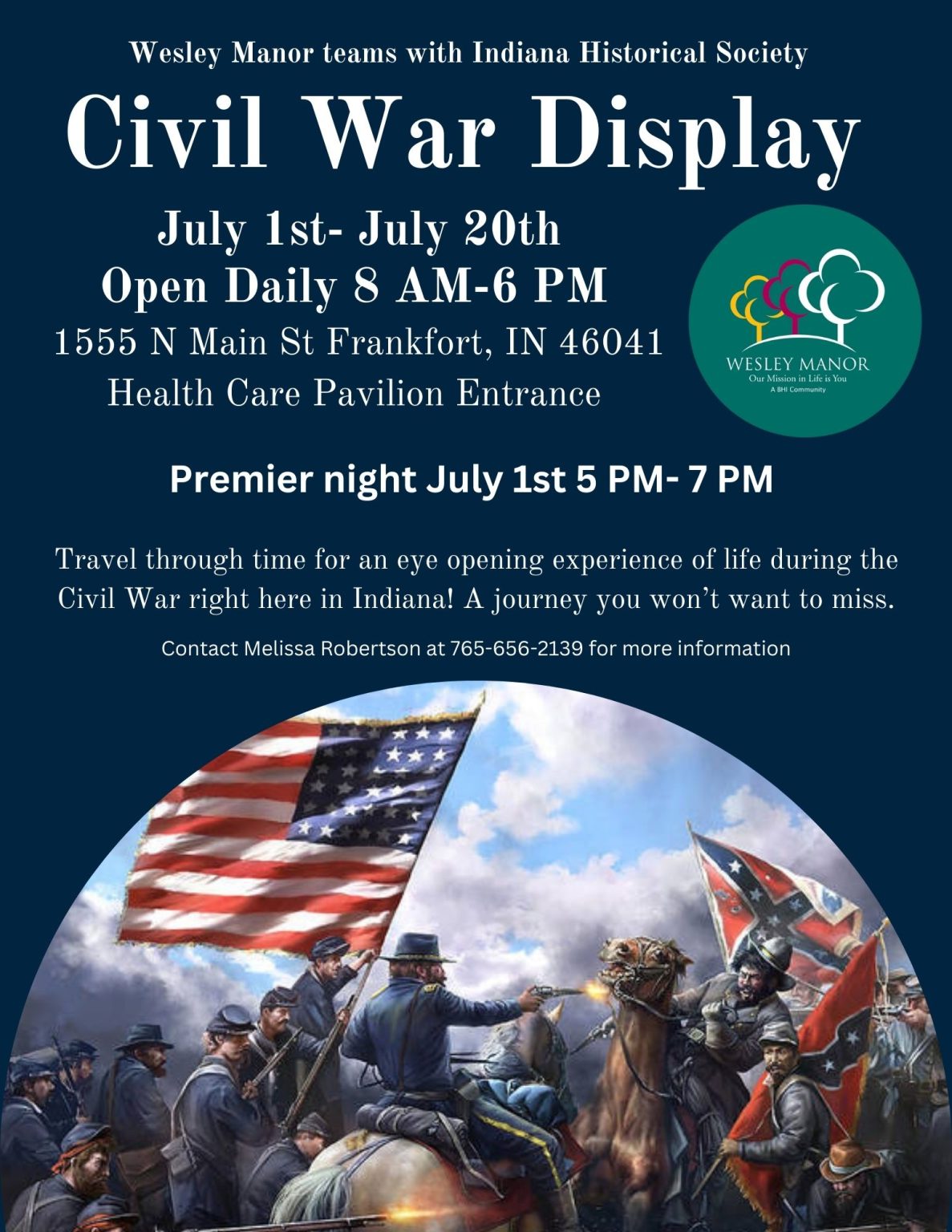 Wesley Manor Civil War Display – Discover Clinton County